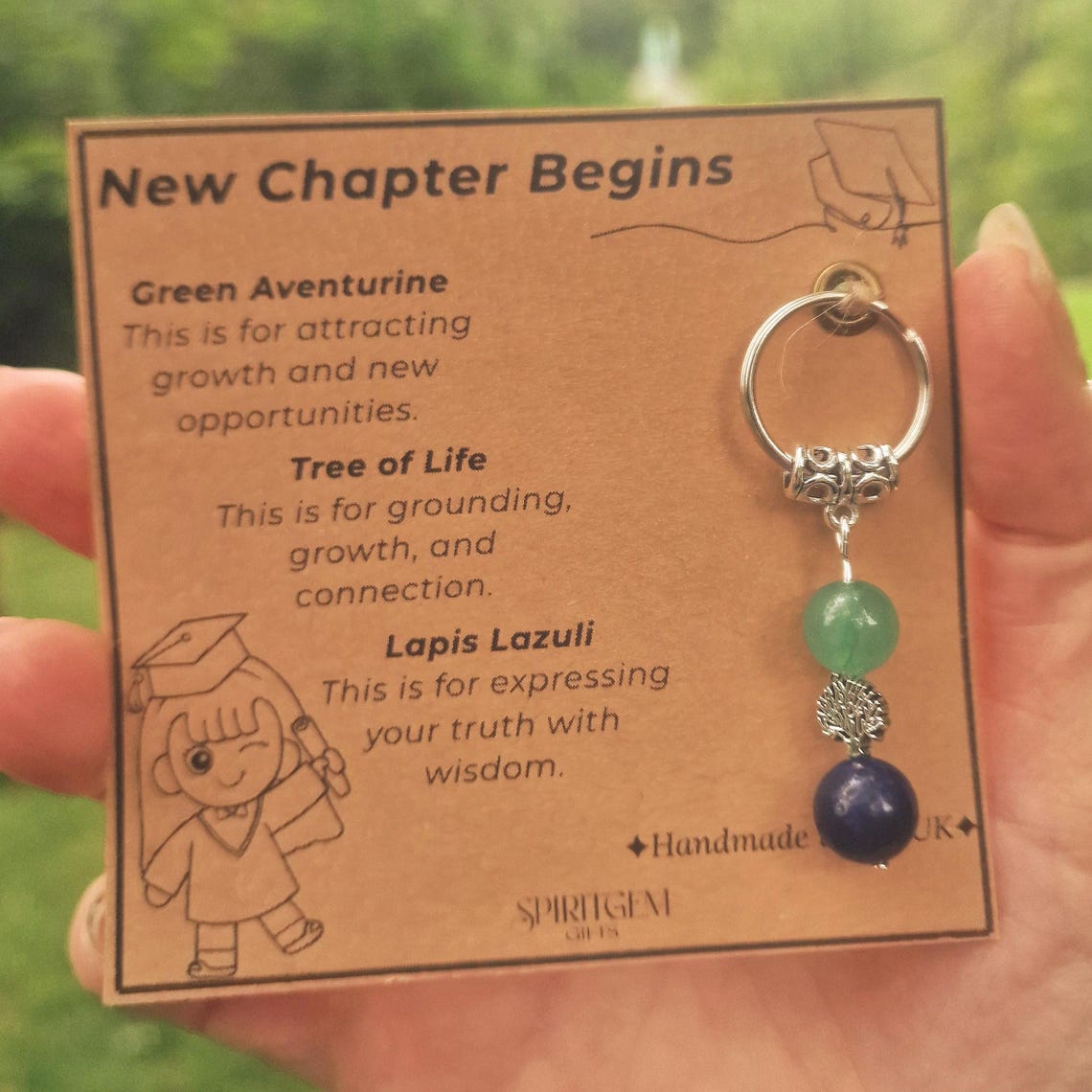 Personalised Graduation Card Crystal Keyring. Graduation Celebration ...
