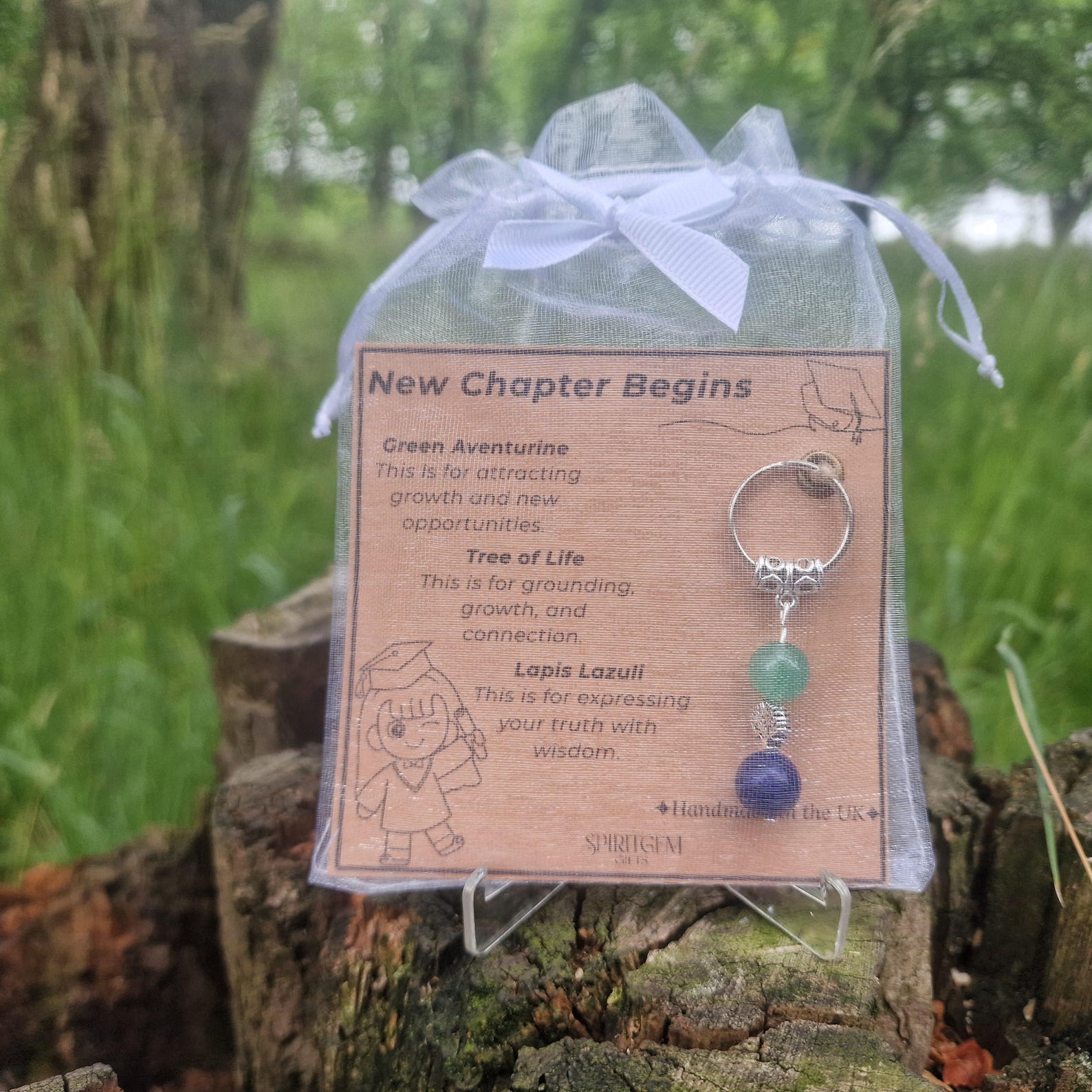Personalised Graduation Card Crystal Keyring. Graduation Celebration ...