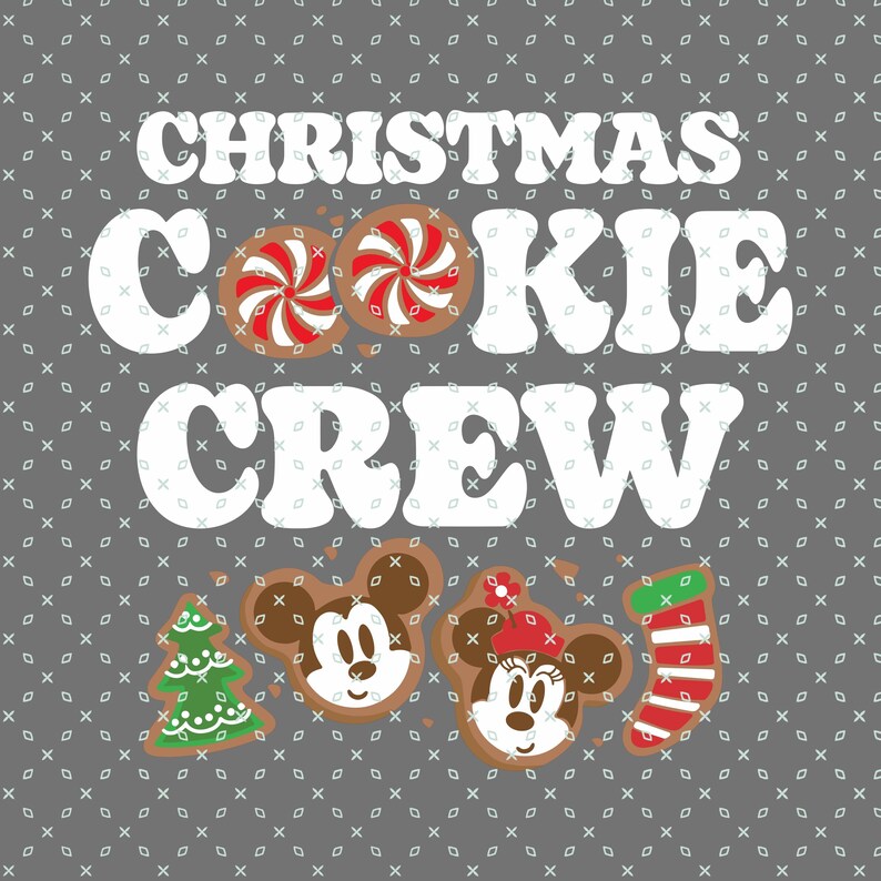 Christmas Cookie Crew Png, Minnie and Mickey Cookie Taster, Christmas ...