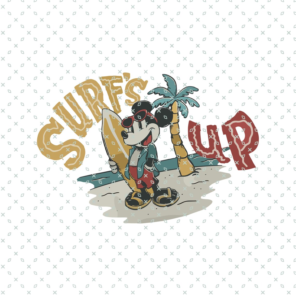 Surfs up Mickey, Mickey Mouse Surfing, Mickey Mouse Retro Surf, Magic ...