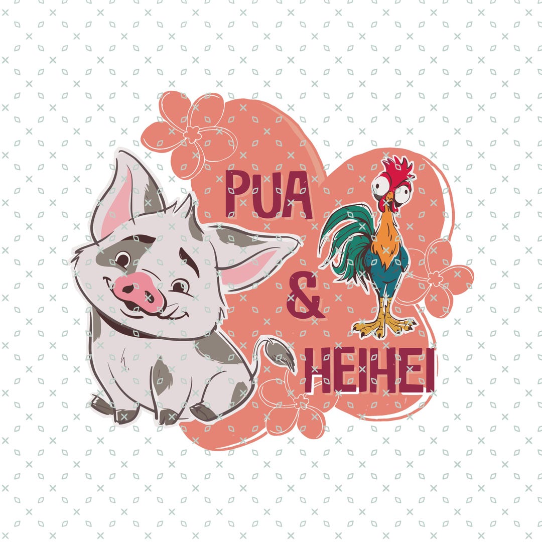 Moana Pua and Heihei, Moana and Pua, Retro Moana Png Svg, Heihei Png ...