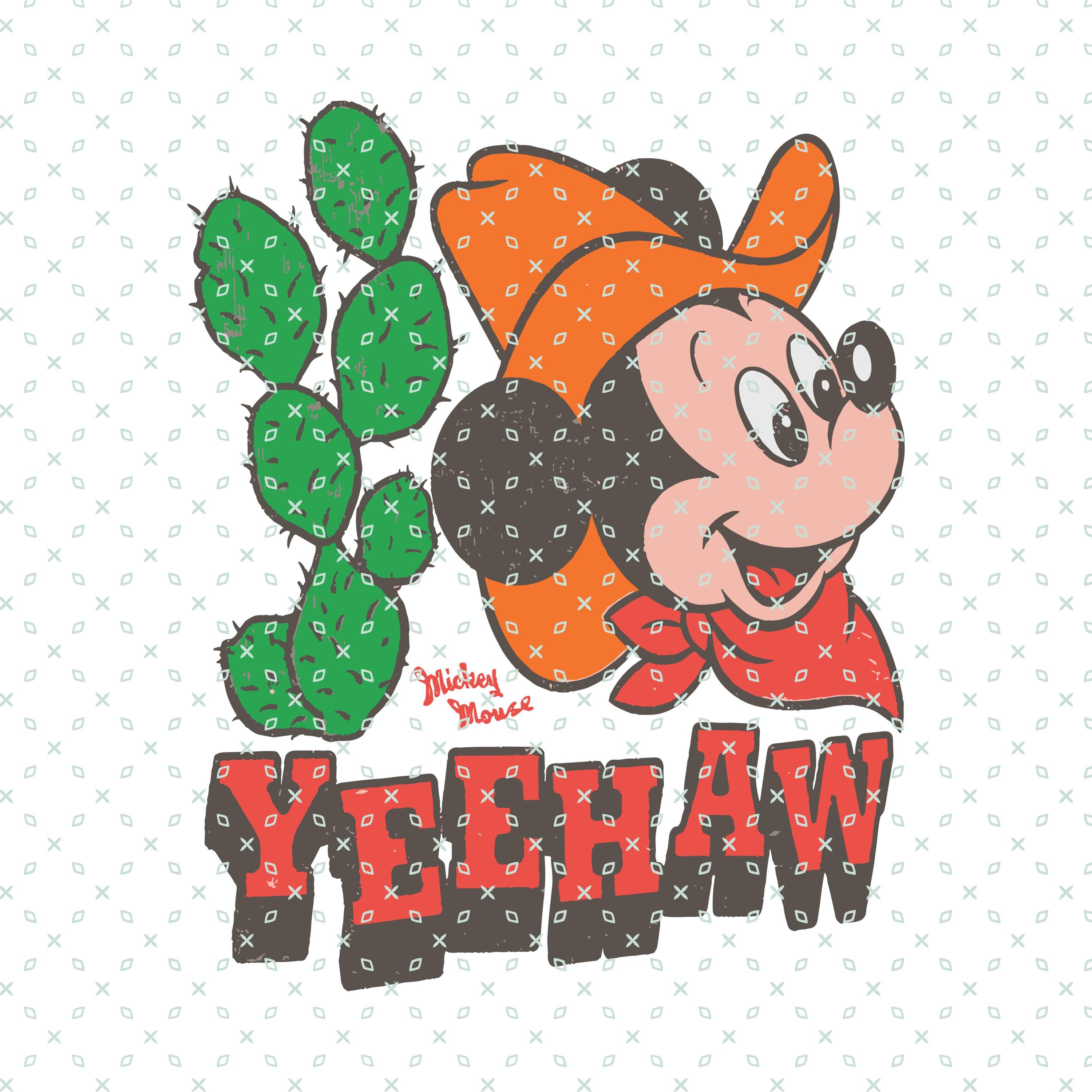 Retro Mickey Mouse Cowboy SVG, Wild West Yeehaw (PNG & SVG Files) - Etsy