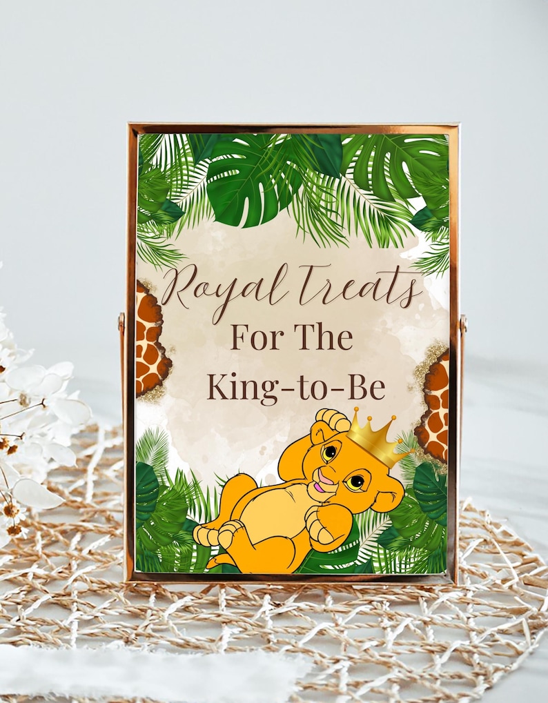 Safari Baby Shower Dessert Table Sign: Lion King Theme (PDF) - Etsy