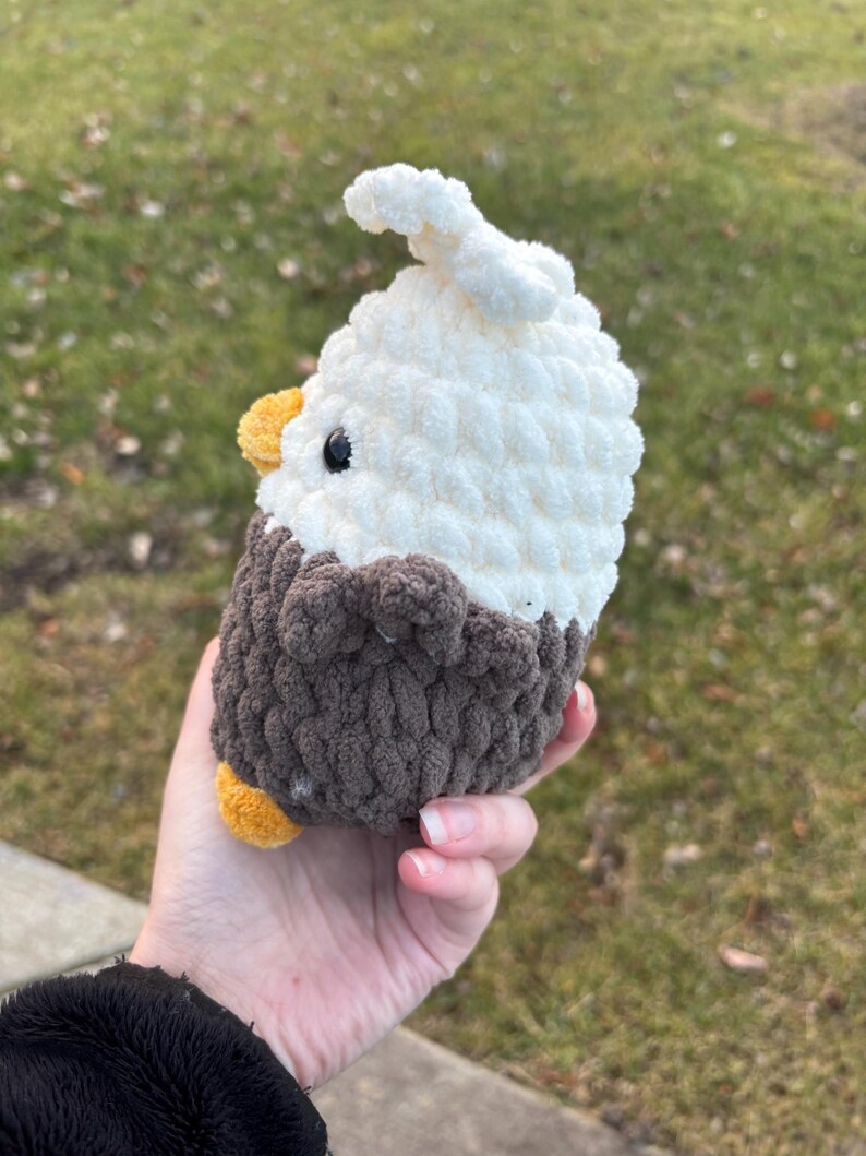 Crochet Bald Eagle Plushie Amigurumi Handmade Stuffed Animal - Etsy