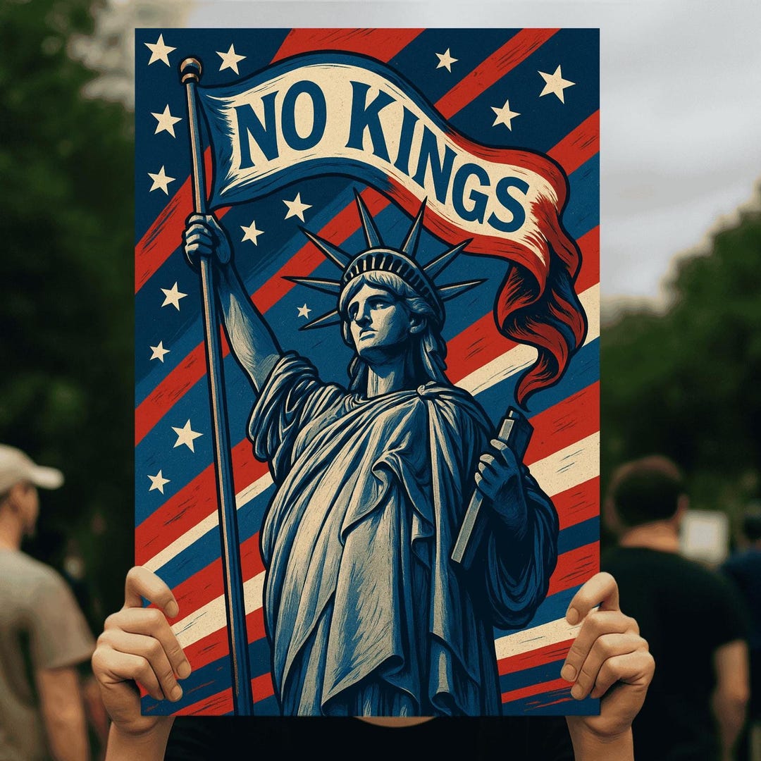 No Kings Digital Download Png File, Statue of Liberty Printable Protest ...