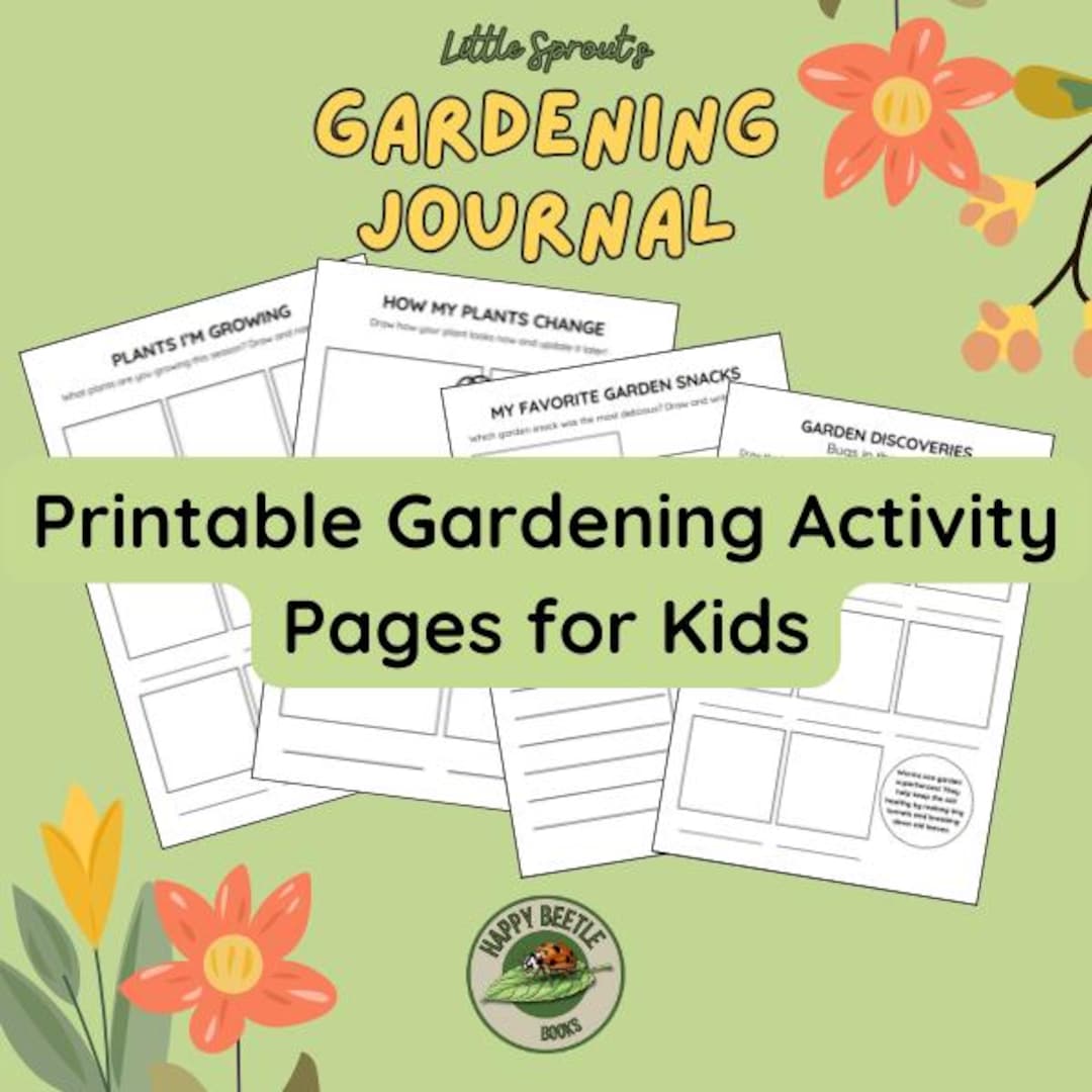 Printable Gardening Activity Pages for Kids – Nature & Plant Worksheets ...