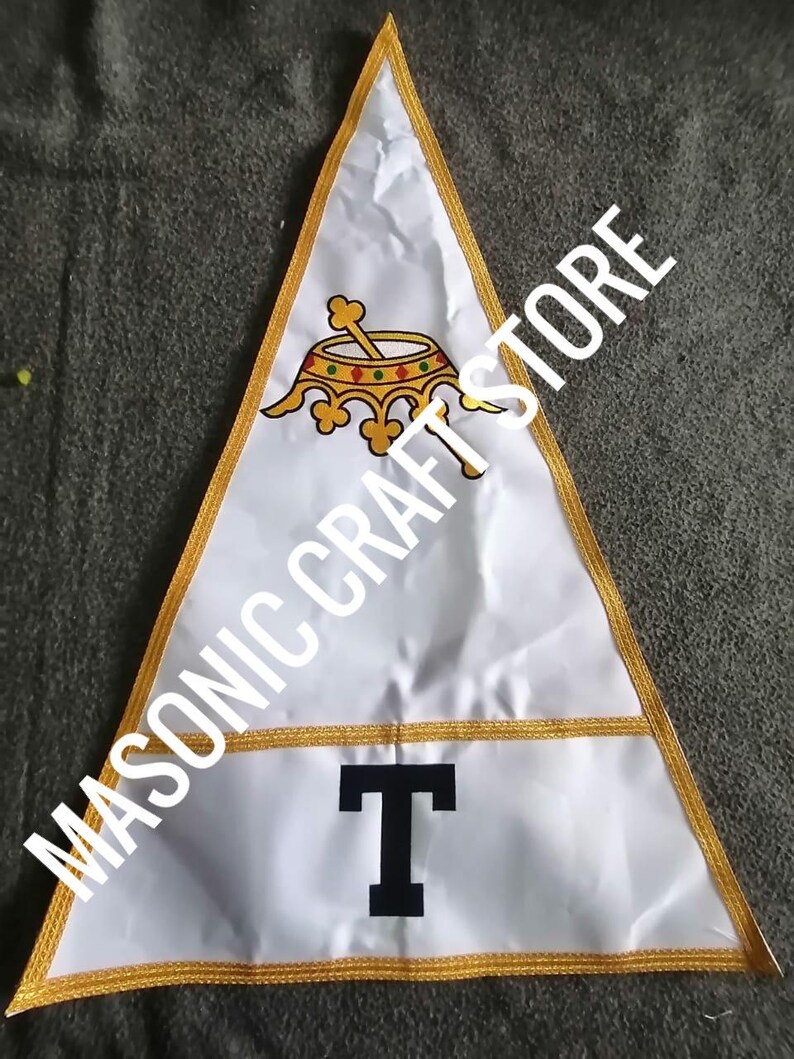 5 Triangle Embroidered Flags/banners to Make Order of Eastern Star OES ...