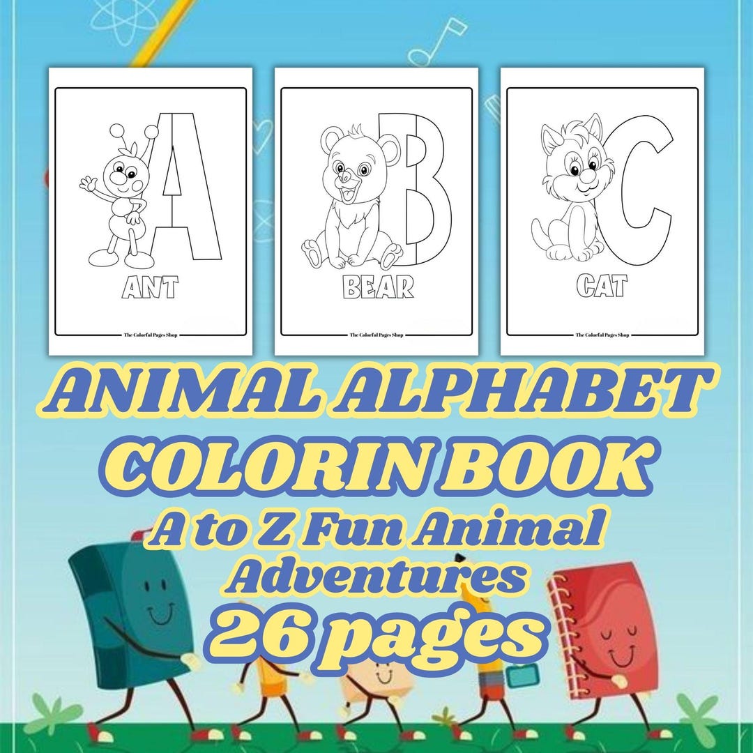 Animal ABC Coloring Book, Pages for Kids | Fun Alphabet Learning With ...