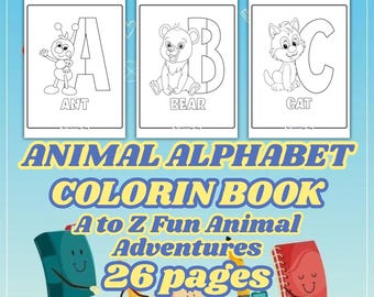 Animal ABC Coloring Book, Pages for Kids | Fun Alphabet Learning With ...