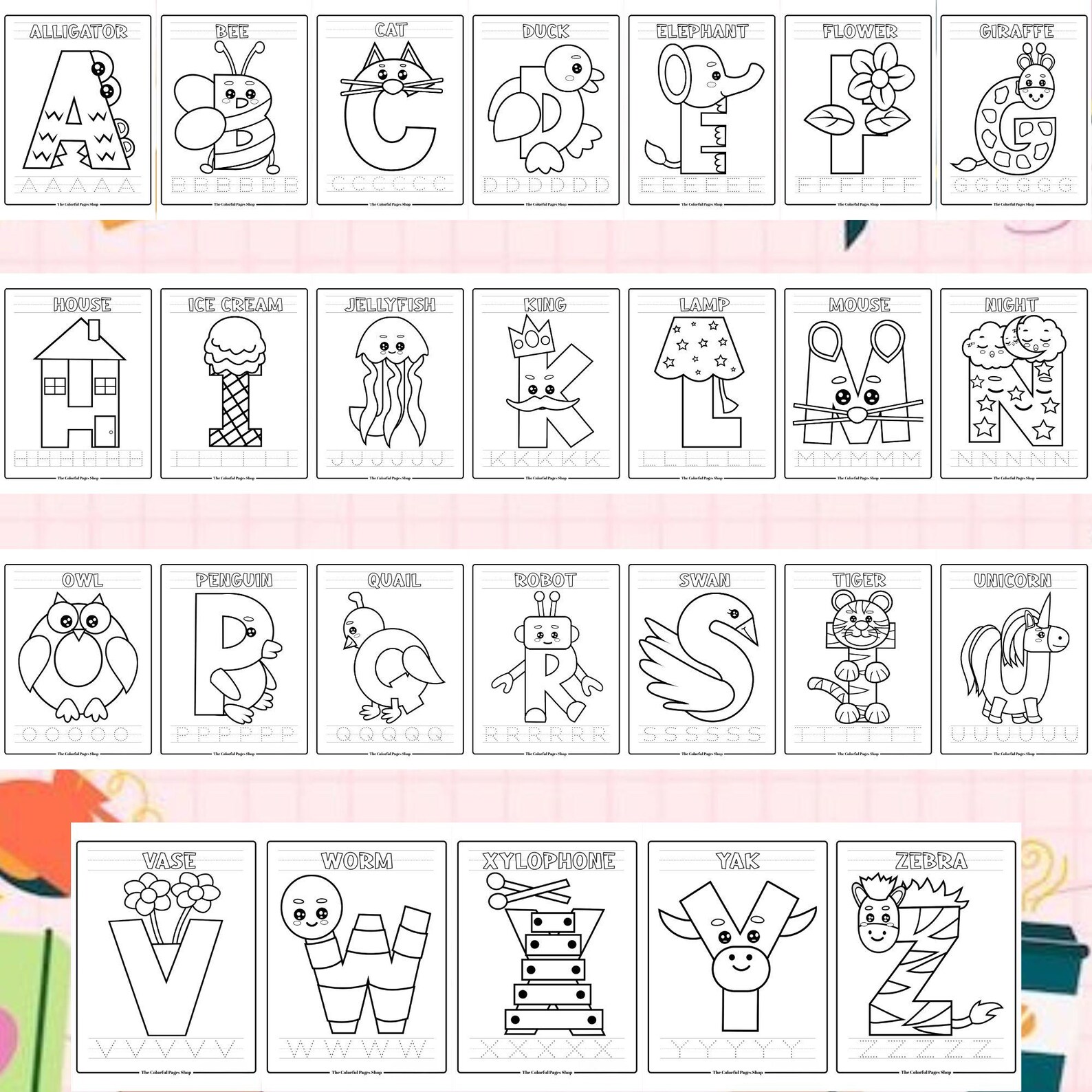 Tracing Alphabet Coloring Book for Kids | ABC Letter Tracing Coloring ...
