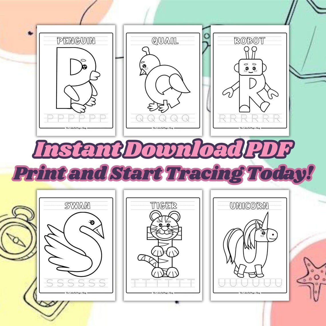 Tracing Alphabet Coloring Book for Kids | ABC Letter Tracing Coloring ...