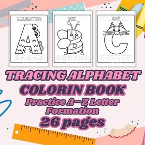 Tracing Alphabet Coloring Book for Kids | ABC Letter Tracing Coloring ...