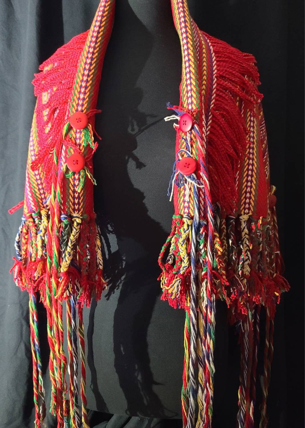 Metis Arrow Sash Button Cape - Etsy