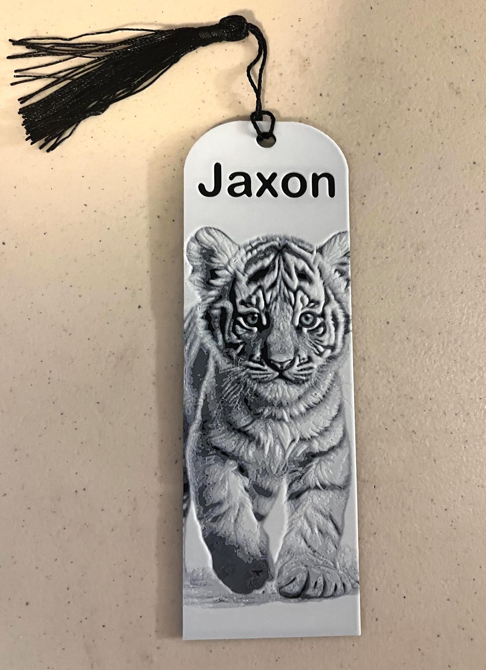 Custom Baby Tiger Bookmark – Personalized Name – 3D Textured Print ...