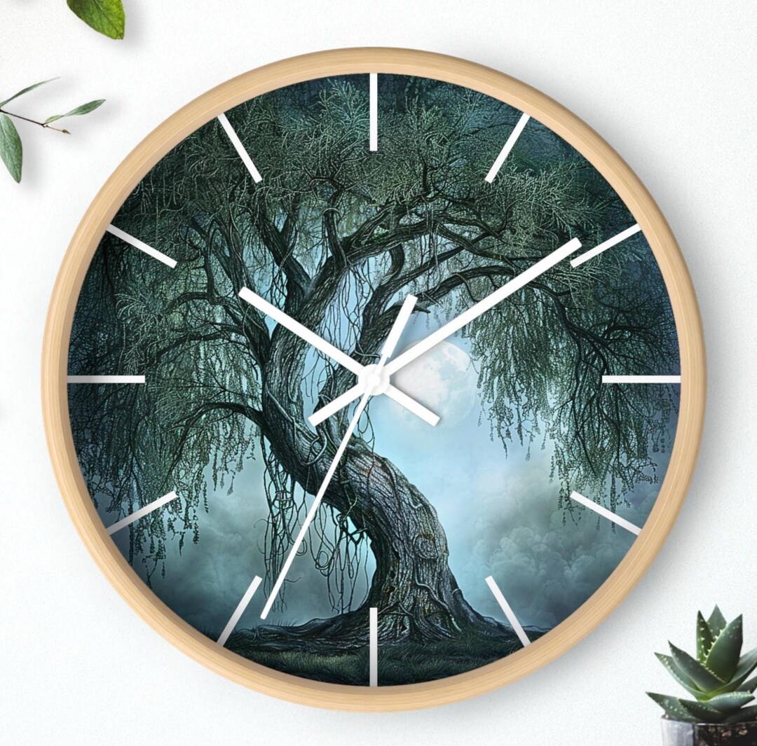 Enchanted Willow Tree Wall Clock – Mystical Nature Art Clock - Etsy