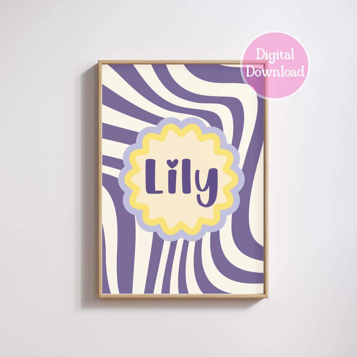 Personalized Baby Name Print - Custom Initial Wall Art, Nursery Decor ...
