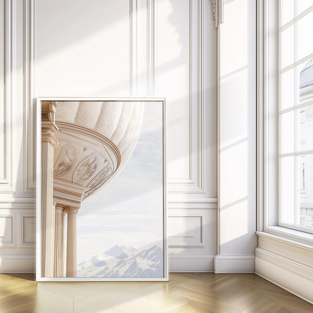 Classical Column Wall Art Printable – Surreal Japandi Architecture ...
