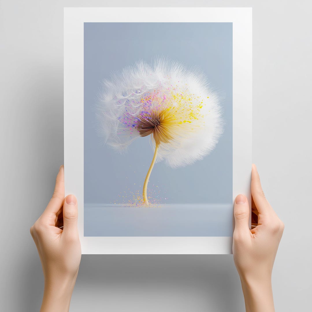 Dancing Dandelion Classroom Poster Print: Pastel Floral Playroom ...