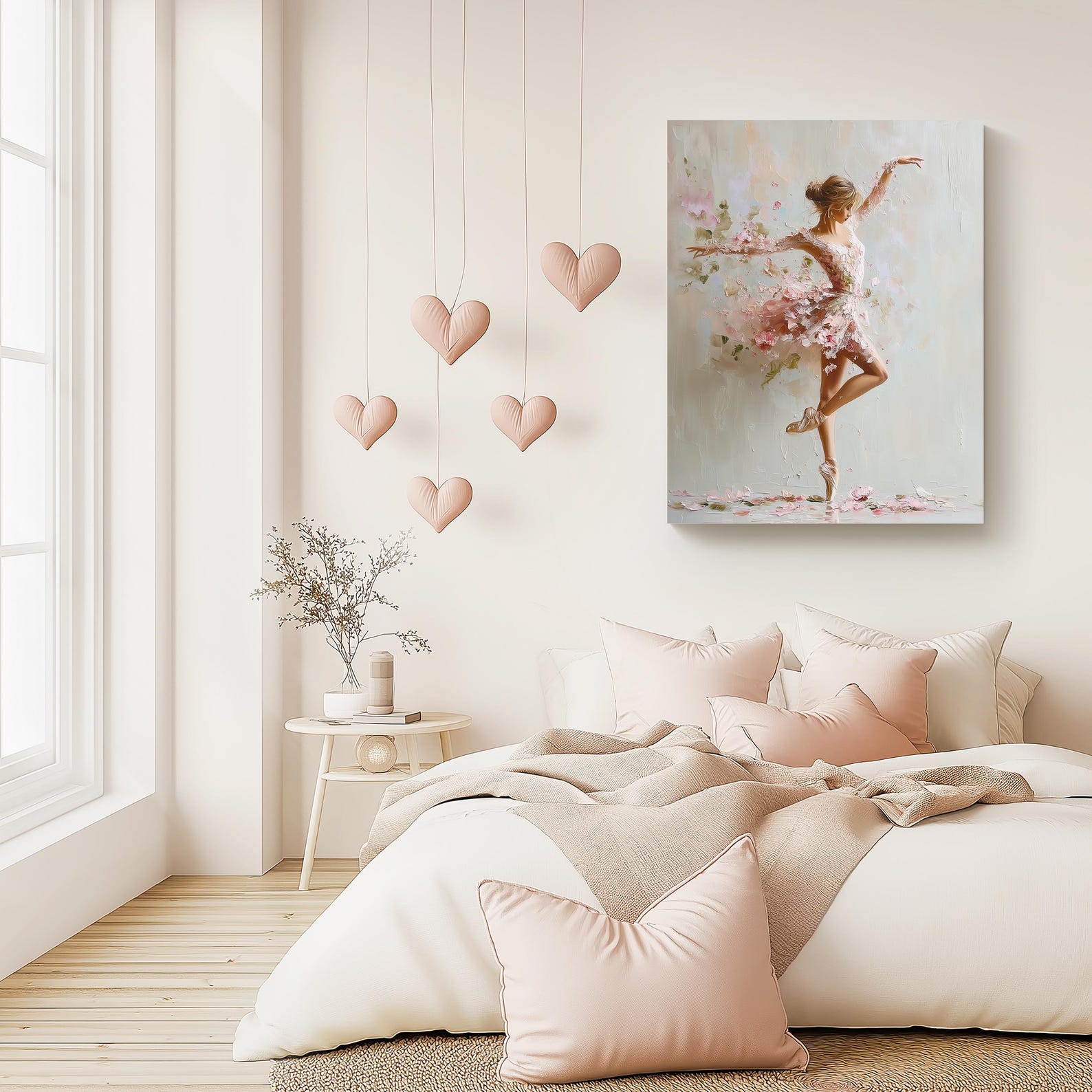 Elegant Ballet Dancer Canvas Print: Pastel Expressionist Painting, Girl ...
