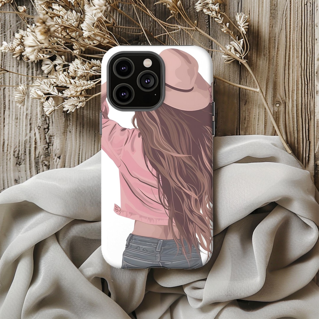 Cowgirl Style Pink Cowboy Hat Phone Case for iPhone & Samsung - Cute ...