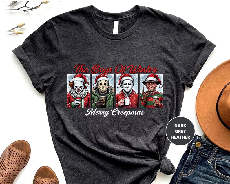 Merry Creepmas PNG, Horror Christmas Clipart, the Boys of Winter Design ...