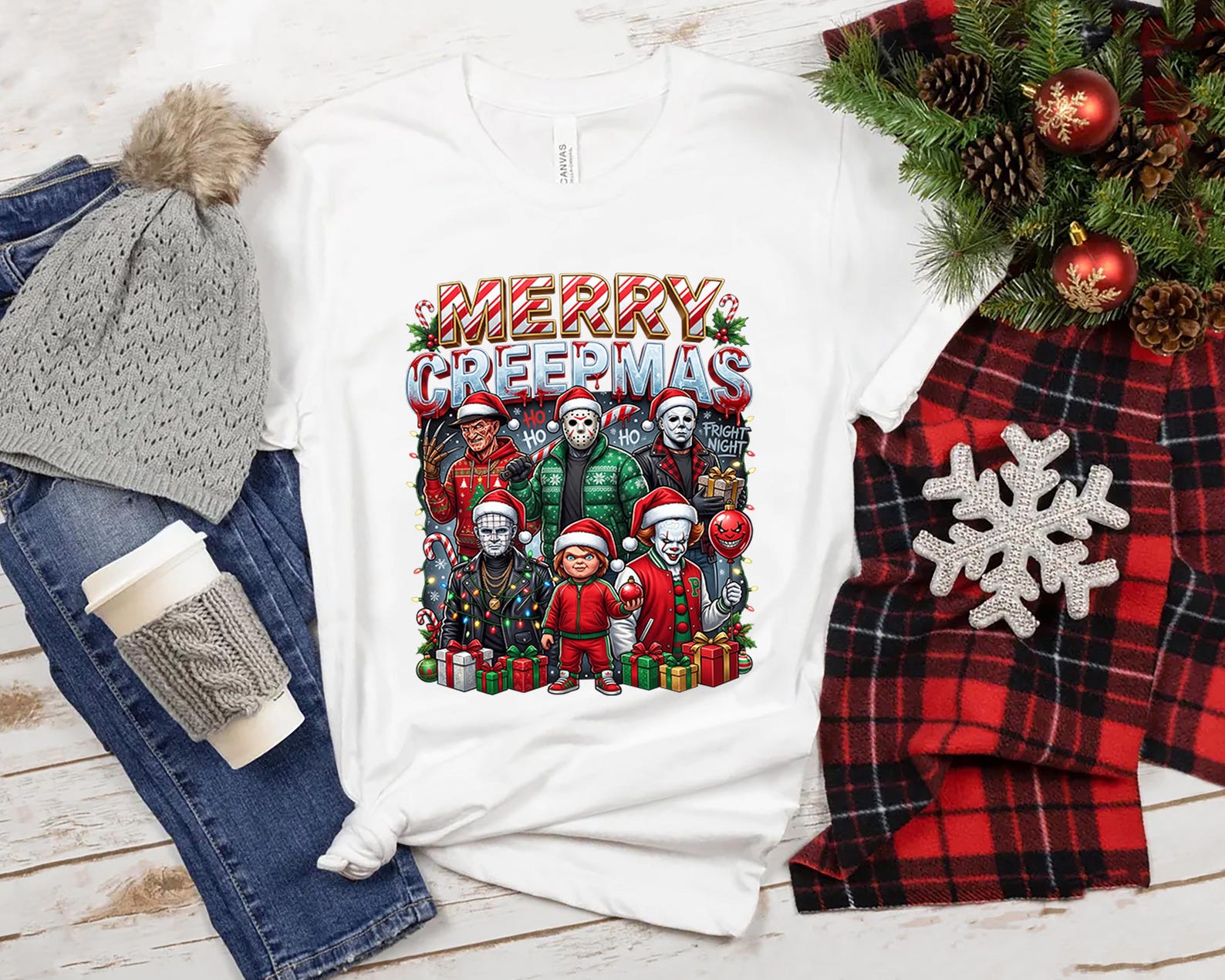 Merry Creepmas PNG, Horror Christmas Clipart, the Boys of Winter Design ...