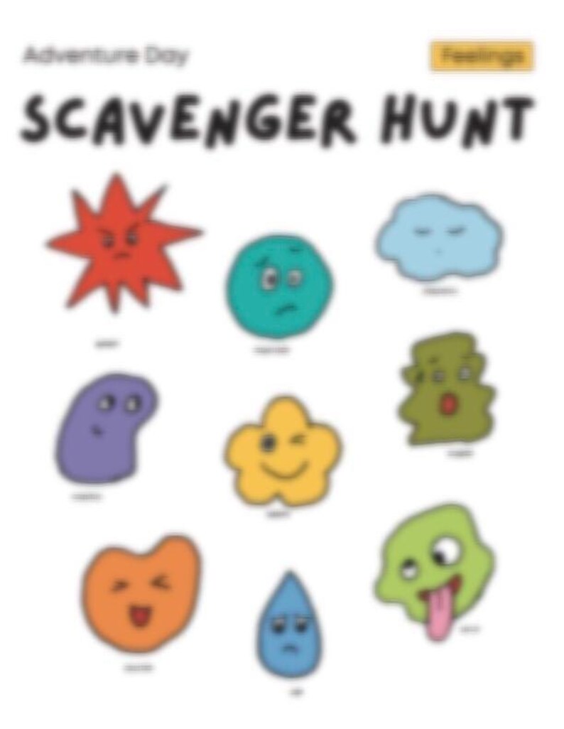 Feelings Scavenger Hunt - Printable Educational Activity for ...