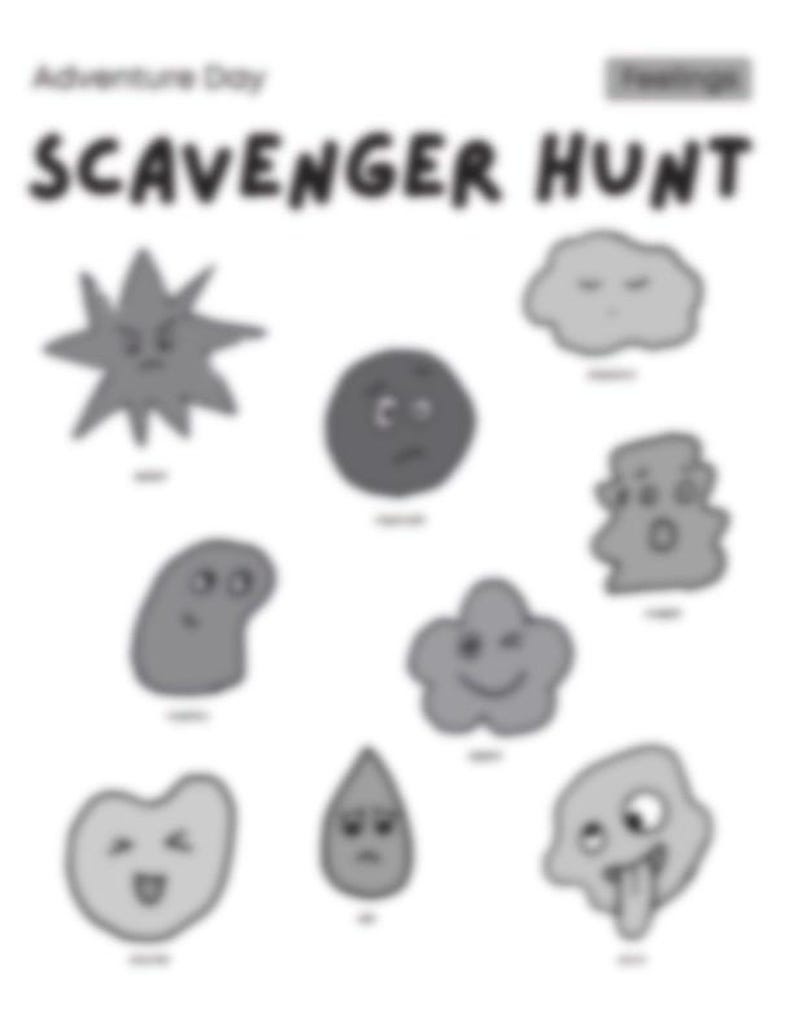 Feelings Scavenger Hunt - Printable Educational Activity for ...