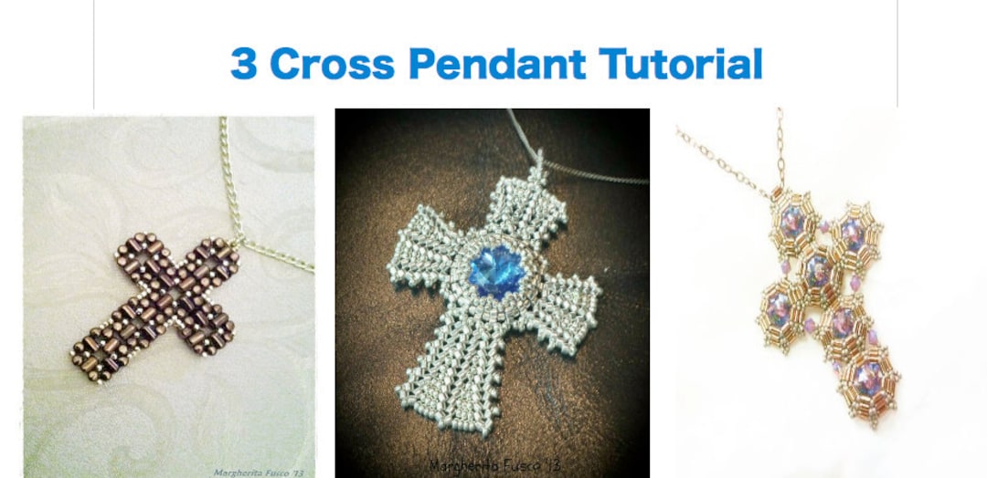3 Cross Pendant Pattern Tutorial in One! Buy and Save 7 Dollars - Etsy
