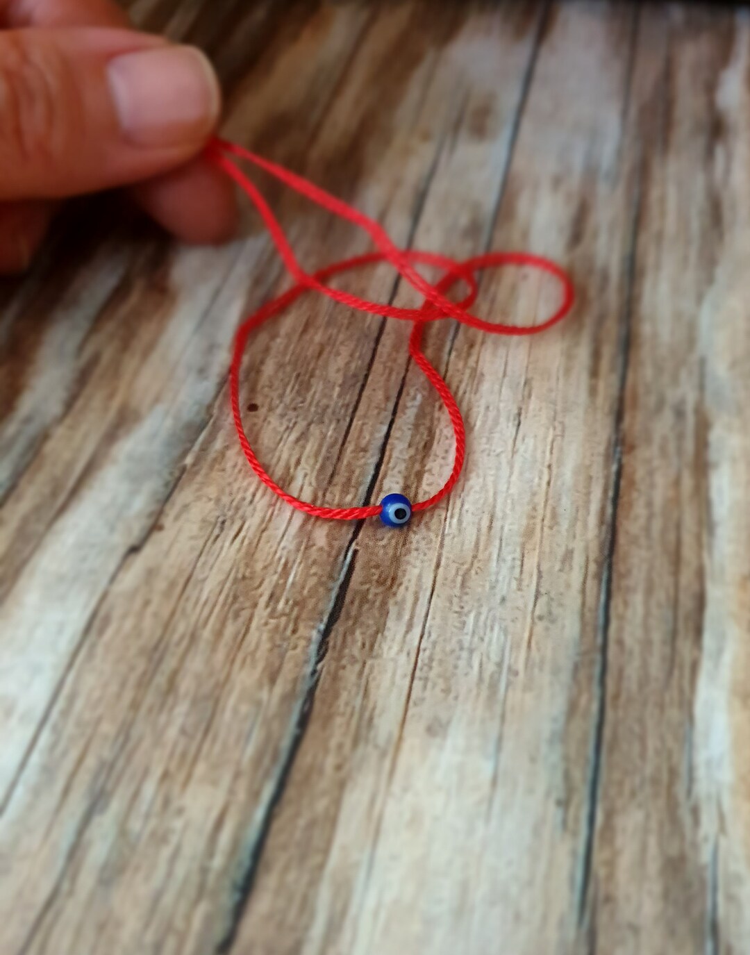 Tiny Blue Eye Lucky Bracelet-protection Bracelet on Greeting Card-evil ...