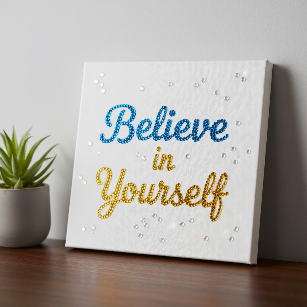 Believe in Yourself, Rhinestone Canvas, Diamond Art Kit, DIY - Etsy