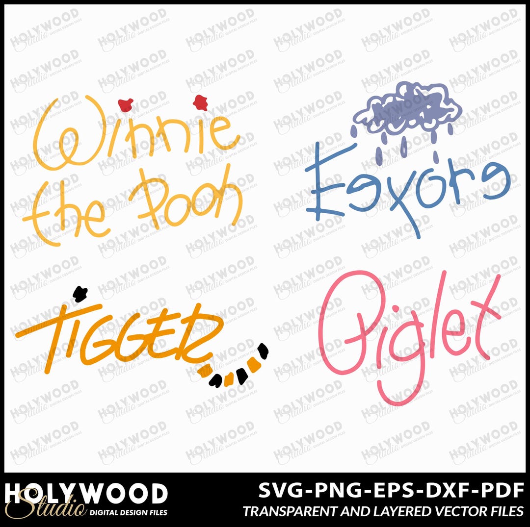 Winnie the Pooh and Friends Signature Digital Design Download, Winnie ...