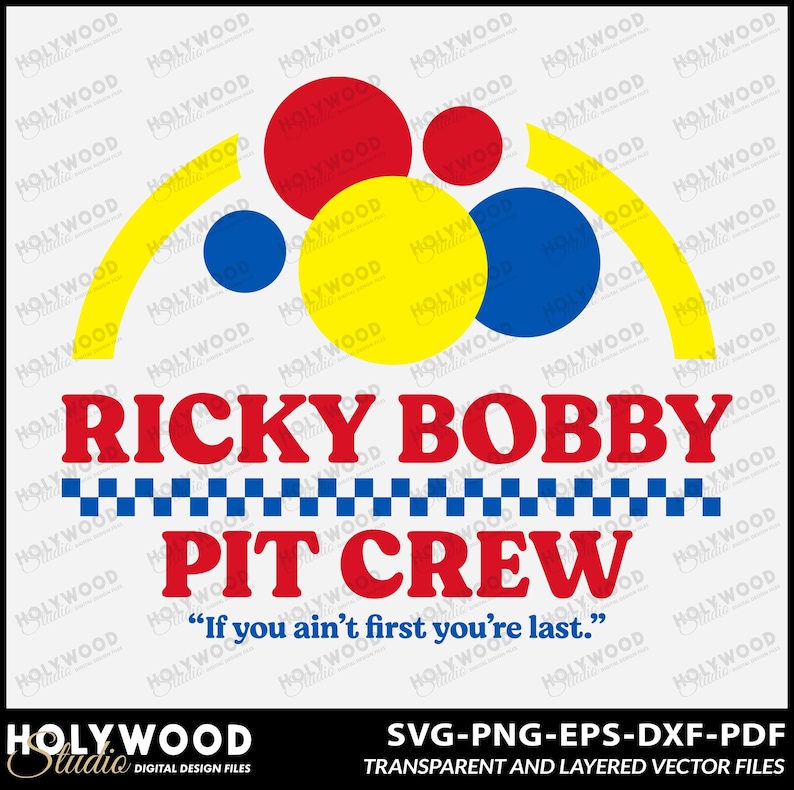 Ricky Bobby Pit Crew Digital Design Download, Race Car Crew Designs ...