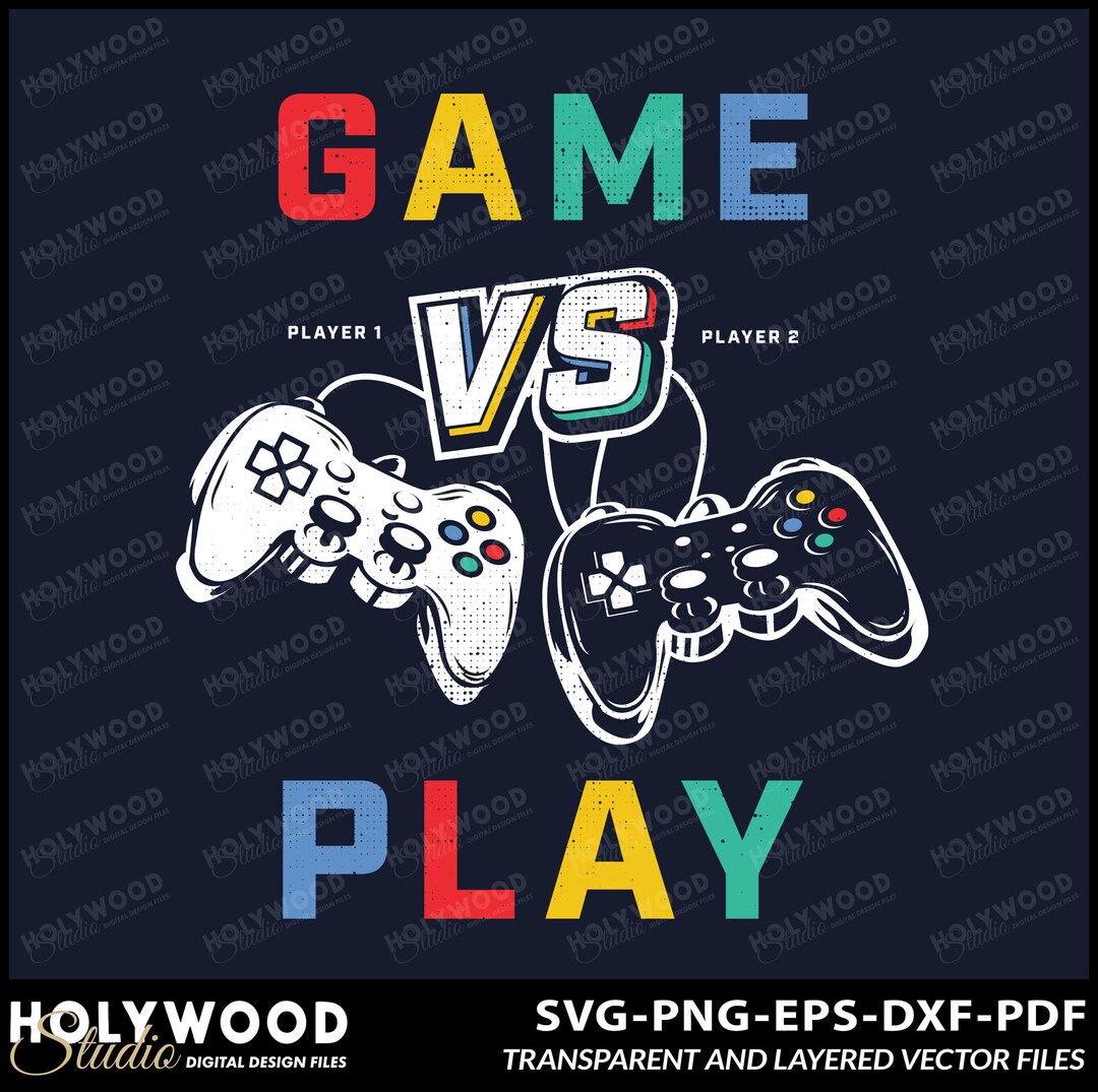 Retro Gaming Controllers Digital Art, Game Vs Play Gamer Print ...