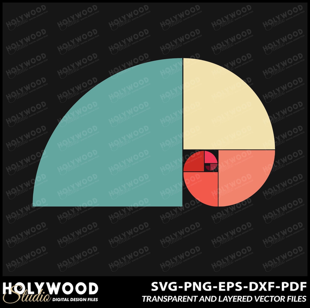 Golden Ratio Spiral Fibonacci Sequence Digital Design Download ...