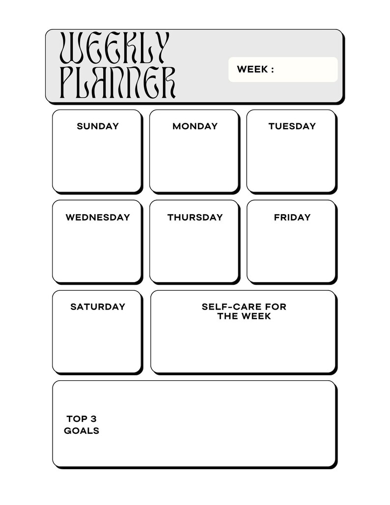 Printable Self-care & Intentions Planner | Monthly, Weekly, Daily ...