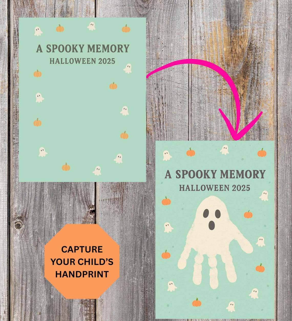 Spooky Halloween Handprint Art: Ghost & Certificate Keepsake (PDF ...