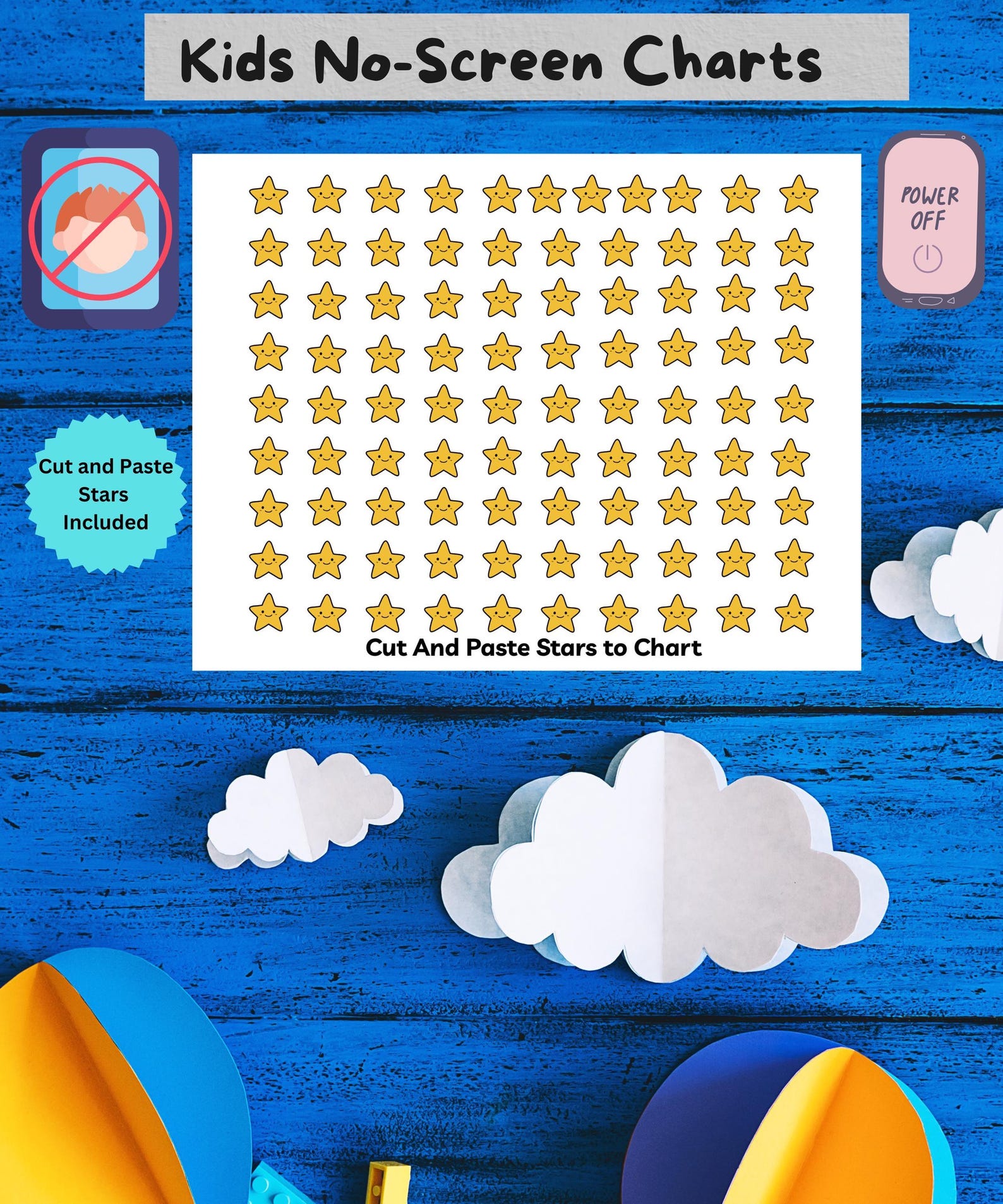 Kids No-screen Tracker Charts: Printable Checklist Bundle (PDF Download ...