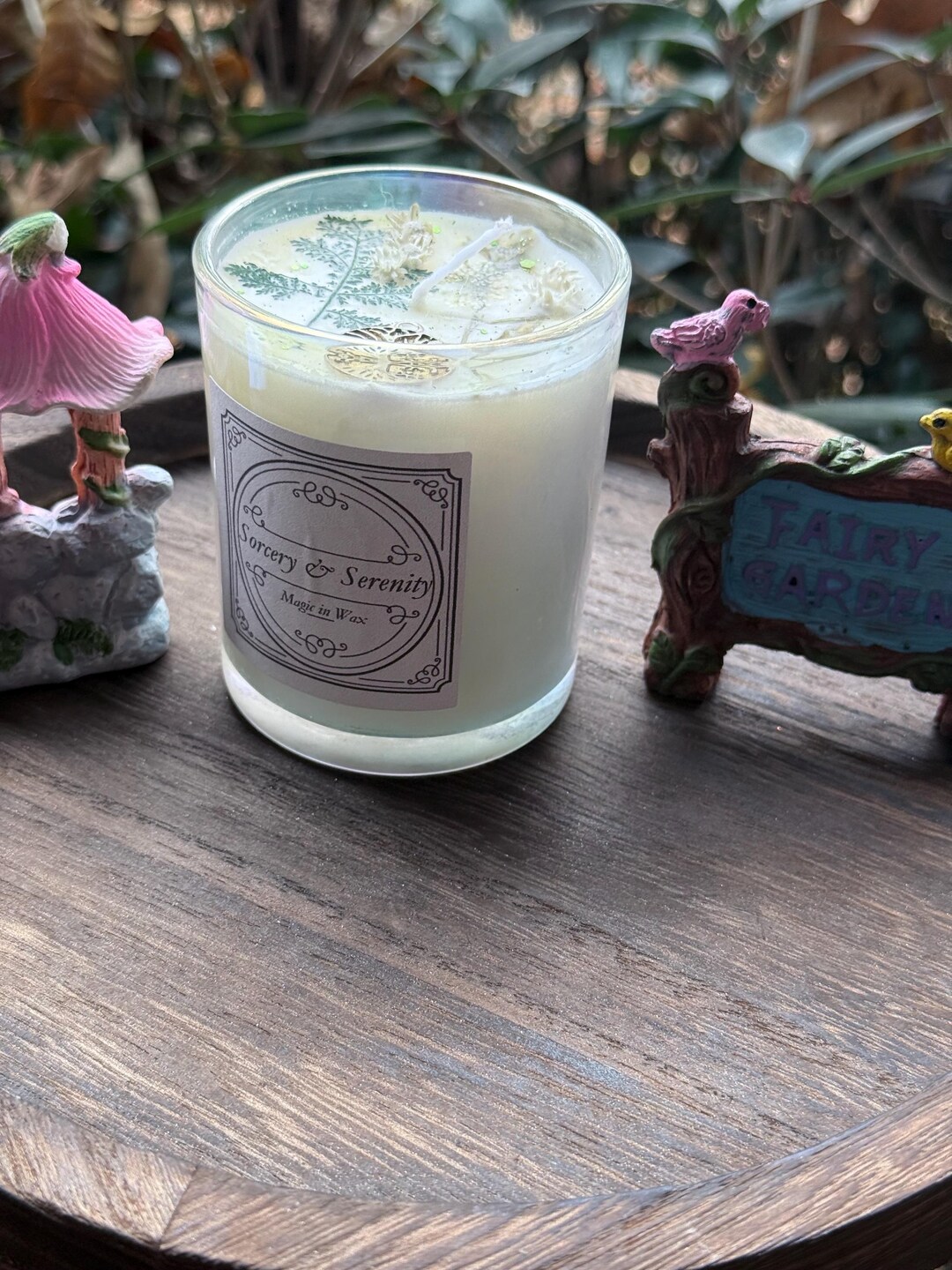 Tree of Life Candle With Flowers, Soy Handmade Candle Glass Jar - Etsy