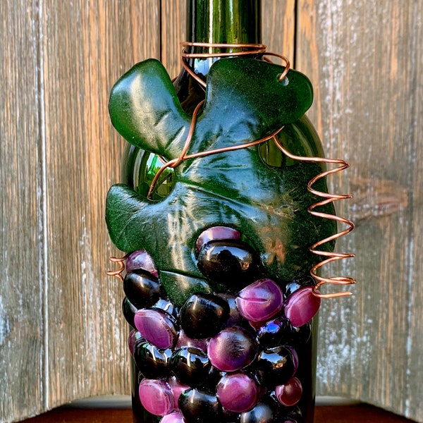 Fused Glass Wine Bottle - Etsy