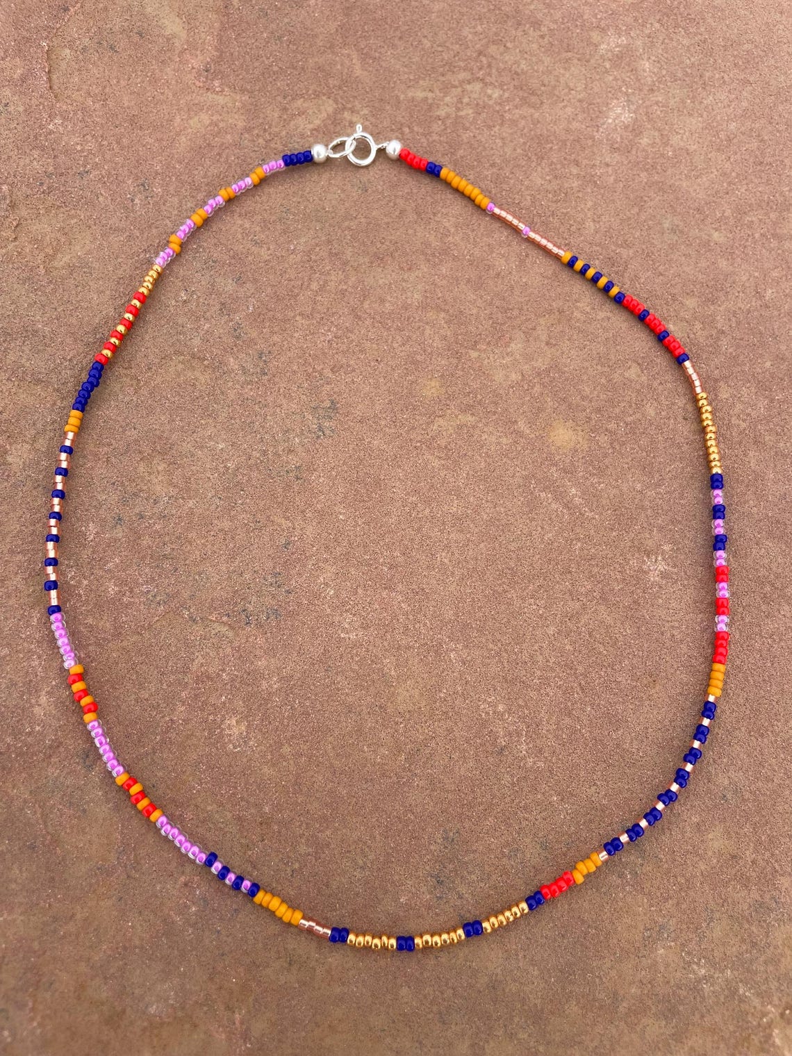 Dainty Boho Layering Necklace | Handmade Sterling Silver Beaded Jewelry ...