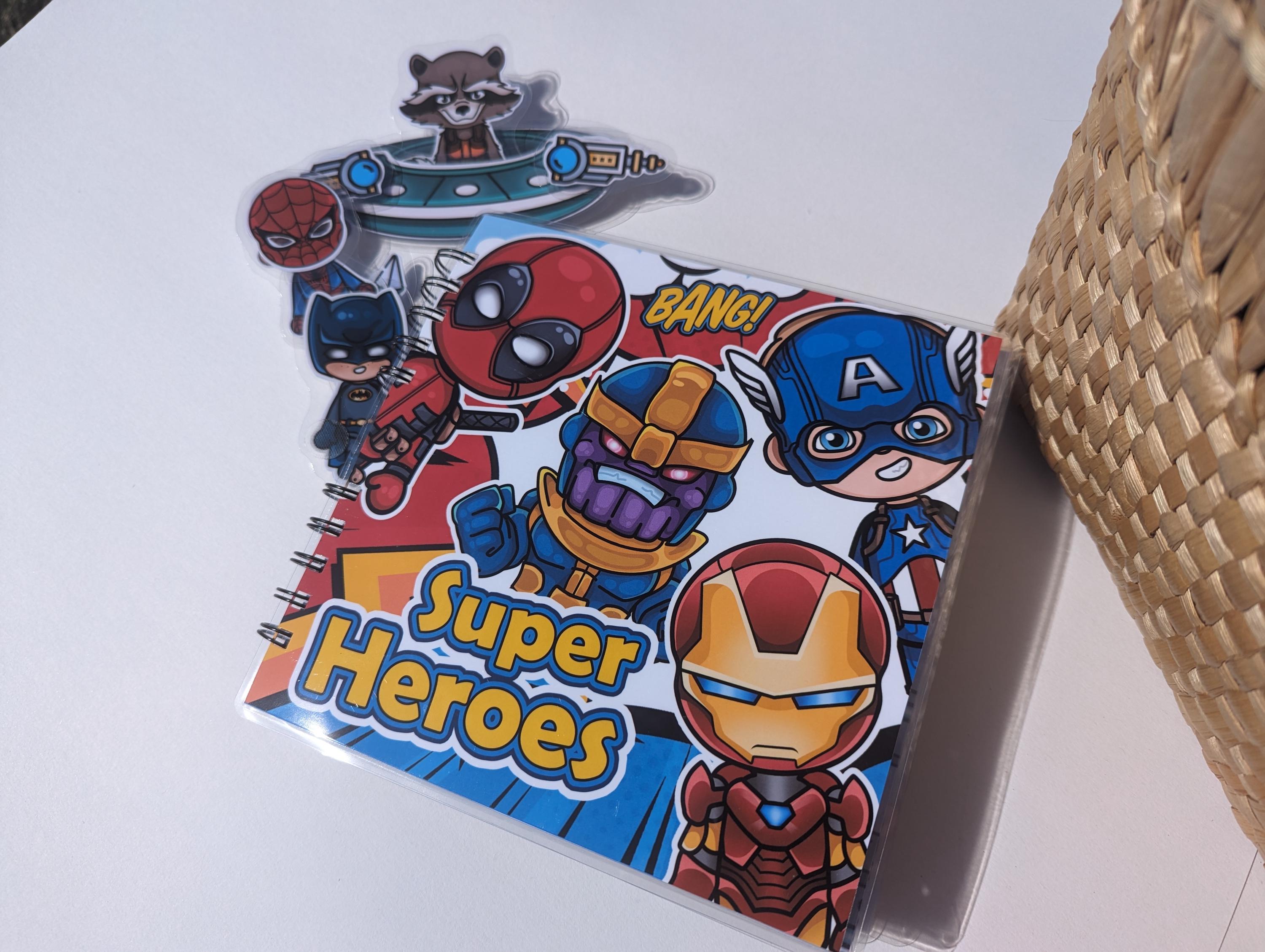 Superhero Adventure Busy Book, Peel and Stick, Handmade - Etsy