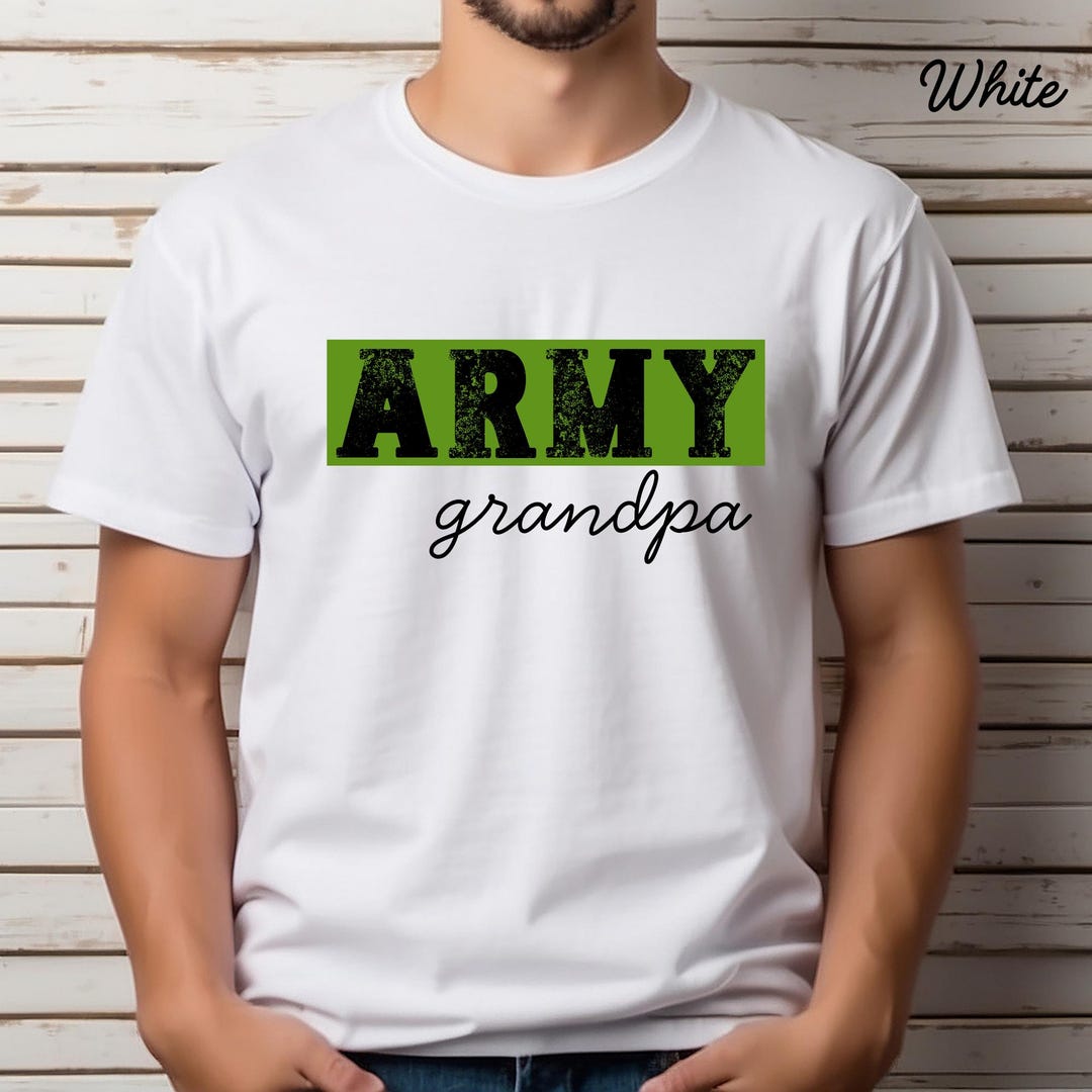 Army Grandpa T-shirt, Army Grandpa Gift, Military Grandpa Tee, Cool USA ...