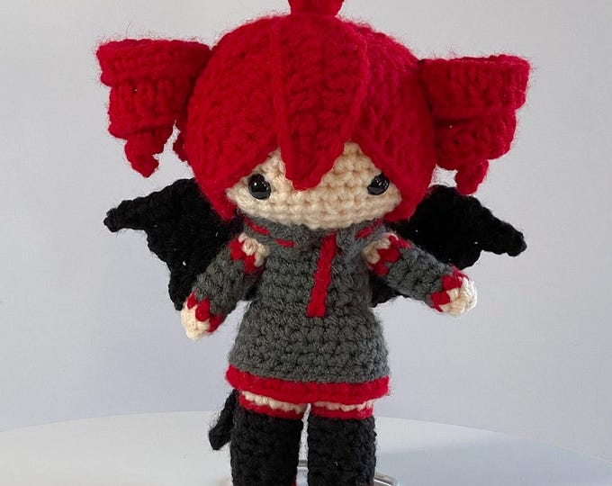Kasane Teto, Chimera Form Crochet Doll, Vocaloid Crochet Chibi Plush ...