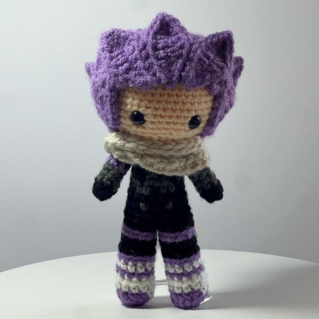 Hitoshi Shinso - My Hero Academia Crochet Chibi Plush. 7 Inch Plush ...