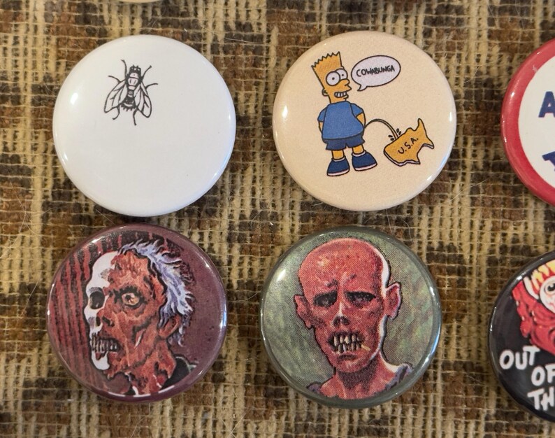 Vintage Inspired Pins - Reproduction Pinback Buttons Handmade Retro ...