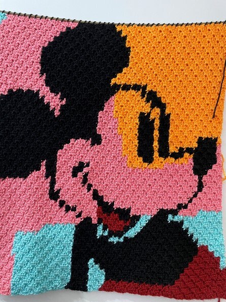 Mickey Mouse (andy Warhol Portrait) C2C Pattern - Etsy