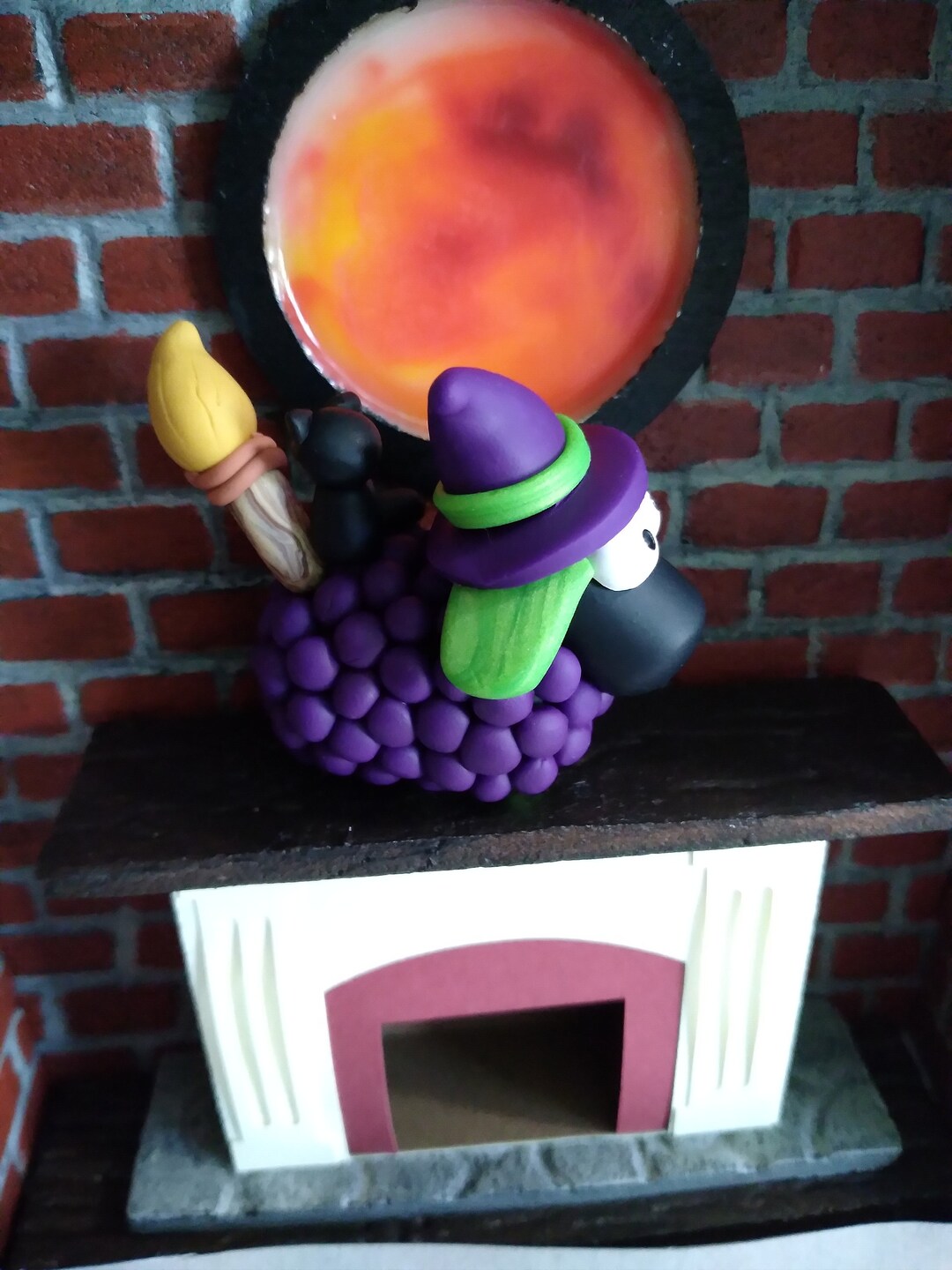 Bloobhilda the Witch Sheep Desk Companion - Handmade Polymer Clay ...