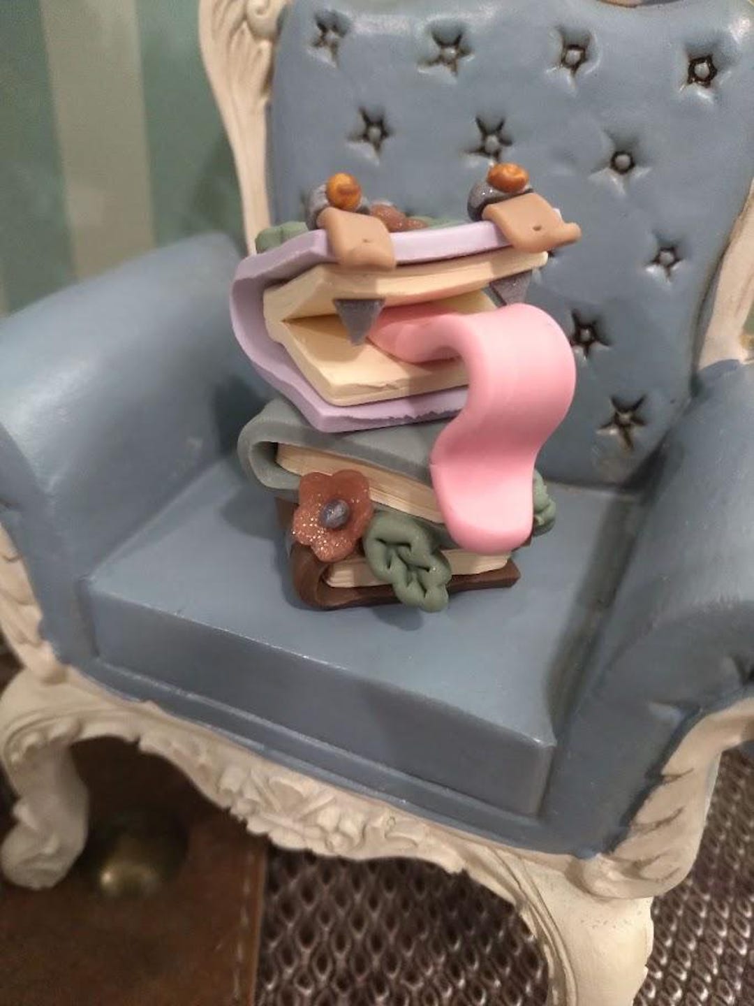 Cottage Core Book Mimic Clay Desk Friend - Etsy