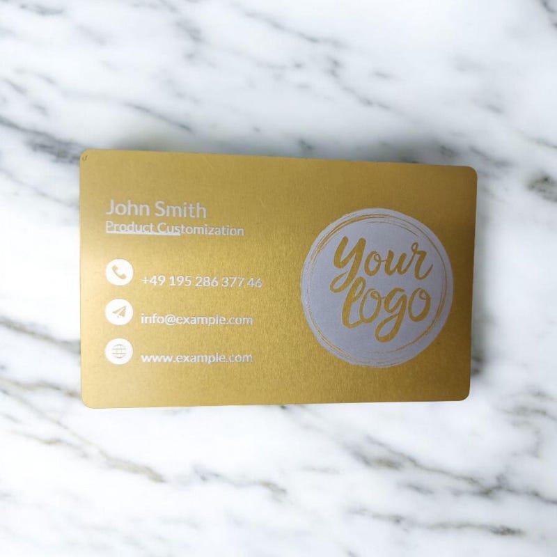 Metal Business Cards Set - Etsy UK